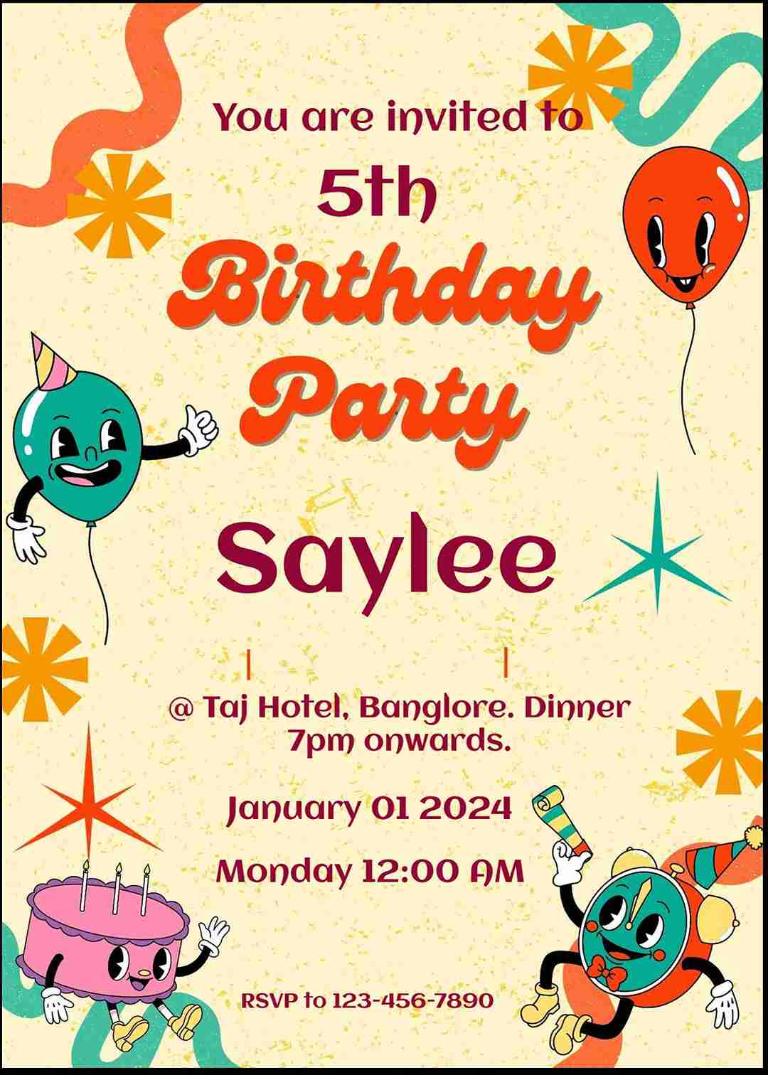 Create birthday invitation card with photo (free) - easyinvite