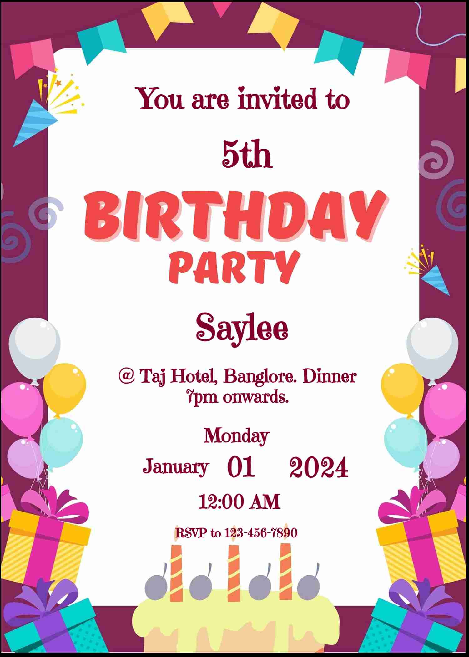 Create personalized birthday invitations with photos - easyinvite