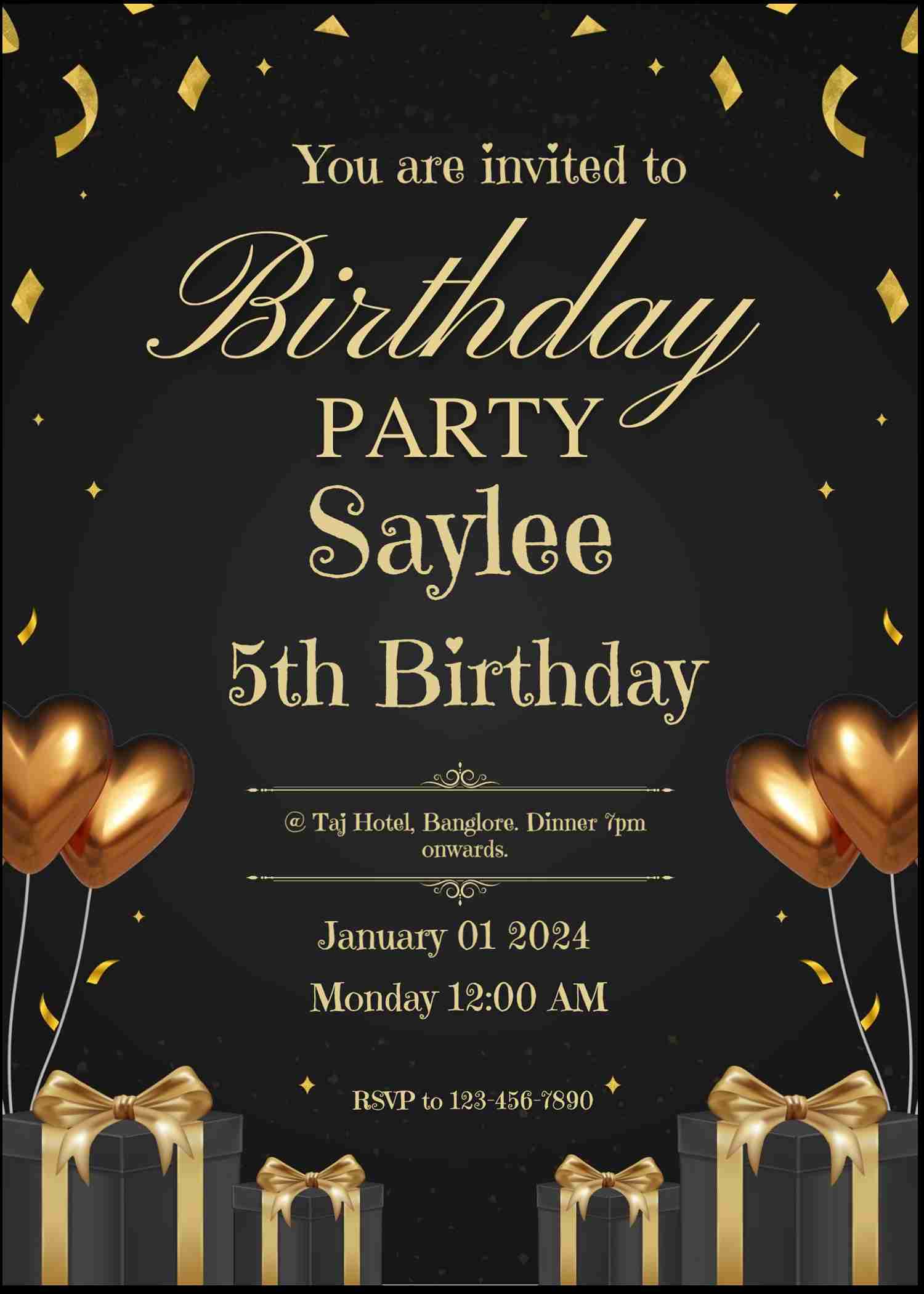 Create unique birthday invitation cards - easyinvite