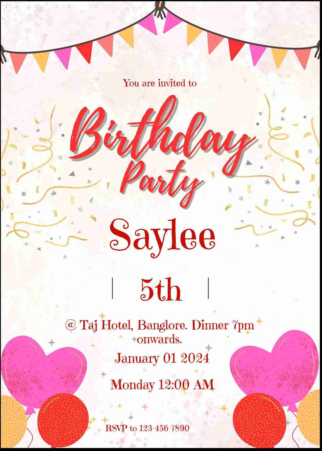Customize birthday invitations with photo - easyinvite