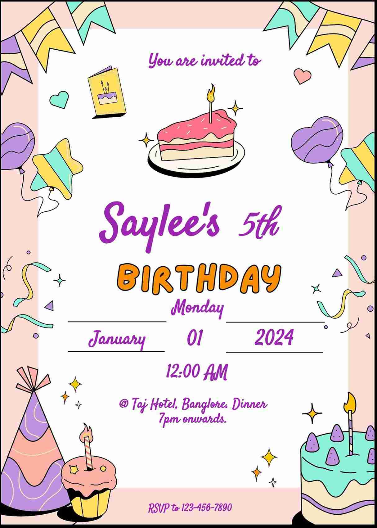 Make personalized birthday invitation cards - easyinvite