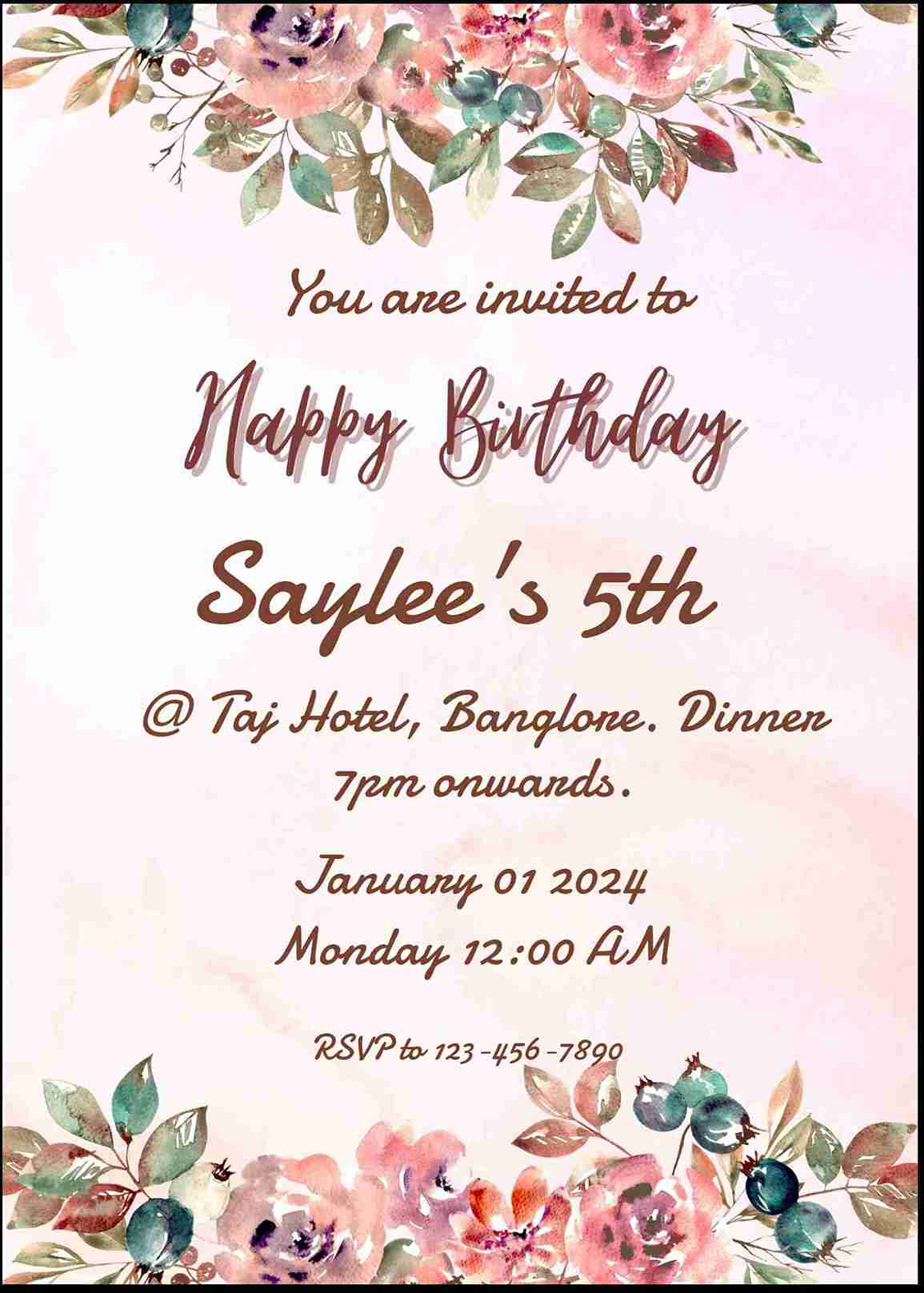 Make personalized birthday invitation cards online - easyinvite