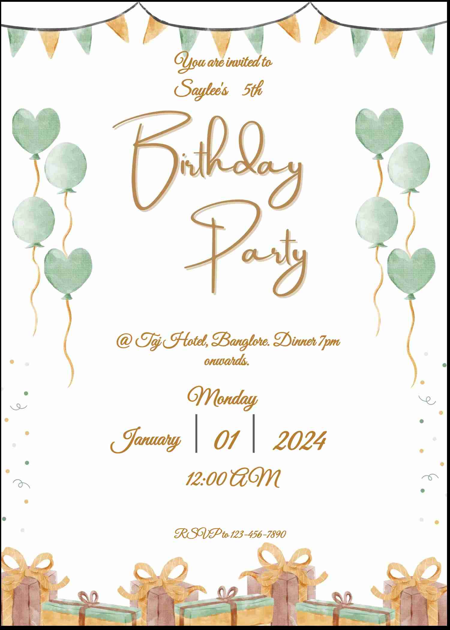 Personalize birthday invitation cards online - easyinvite