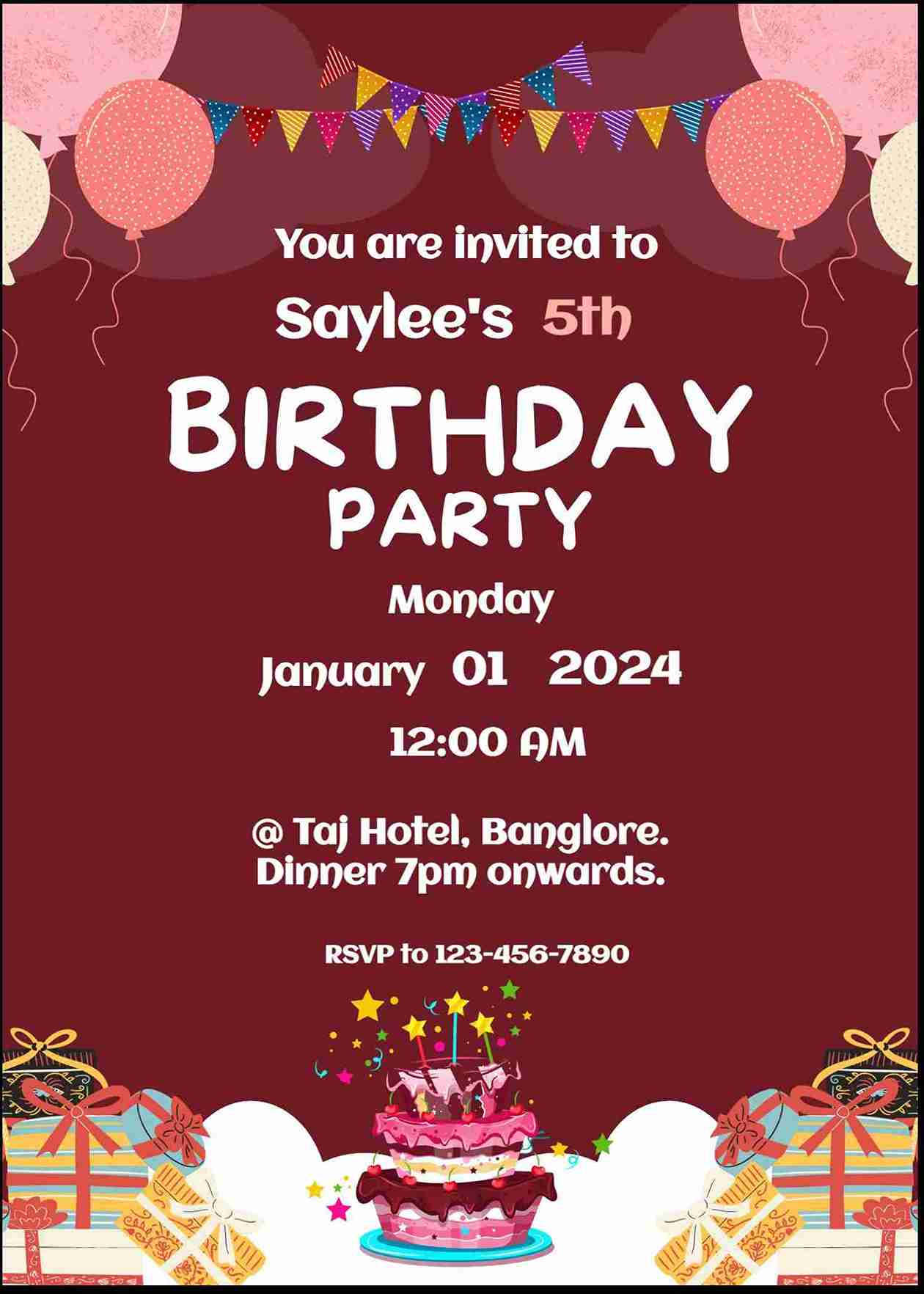 Personalize birthday invitation cards with photos - easyinvite