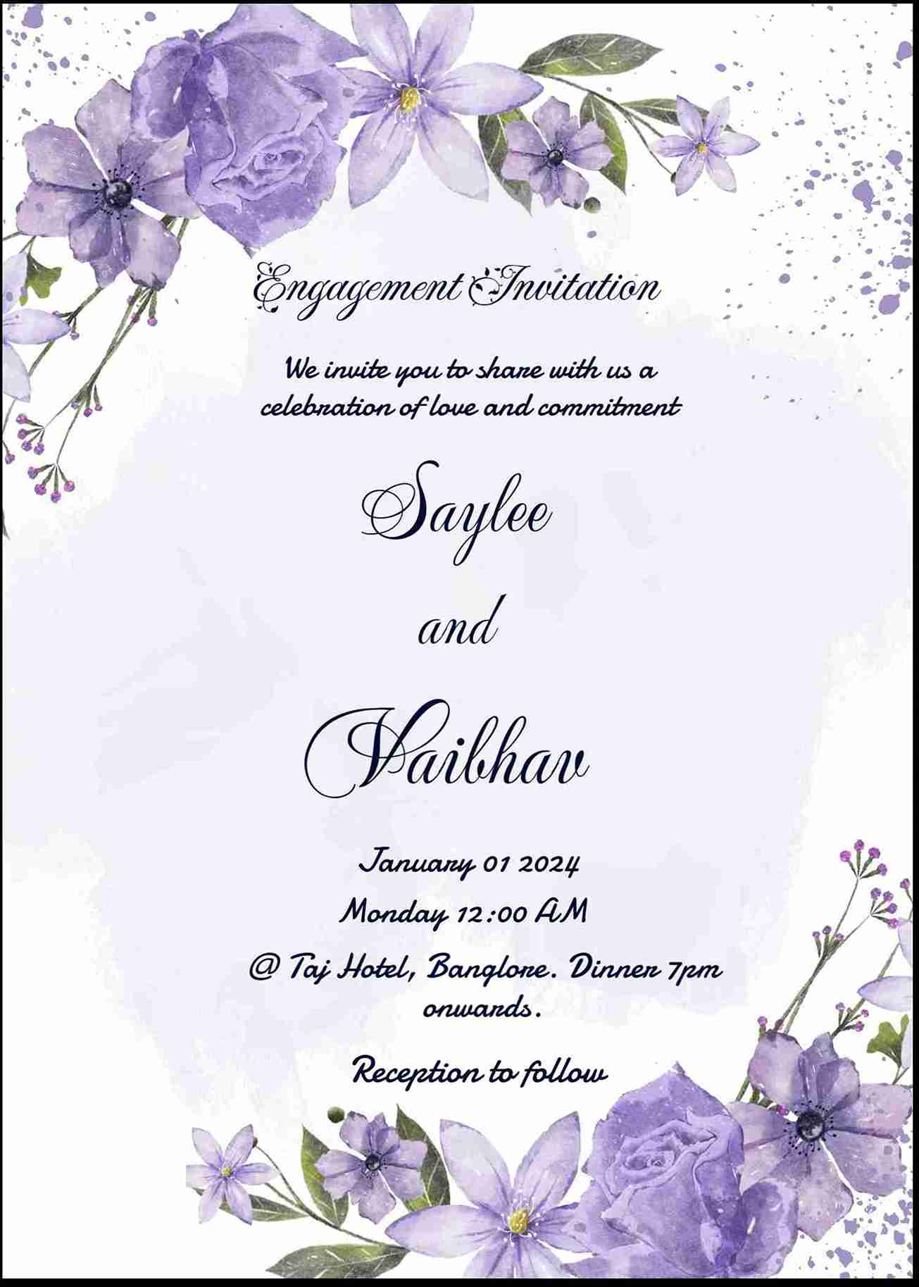 Elegant engagement card - personalize in minutes!