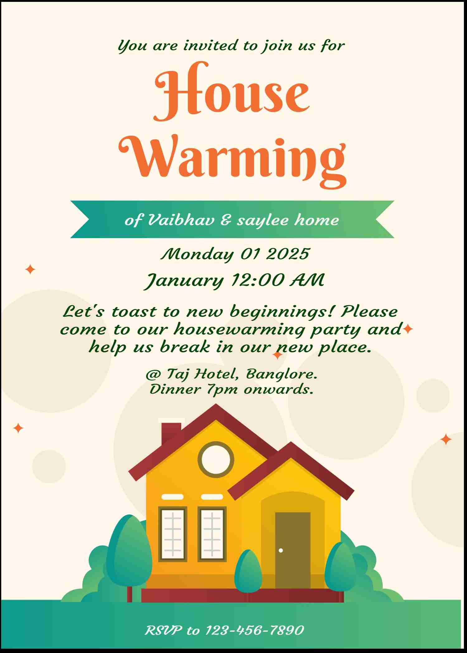 Create custom housewarming invitations for free - easyinvite