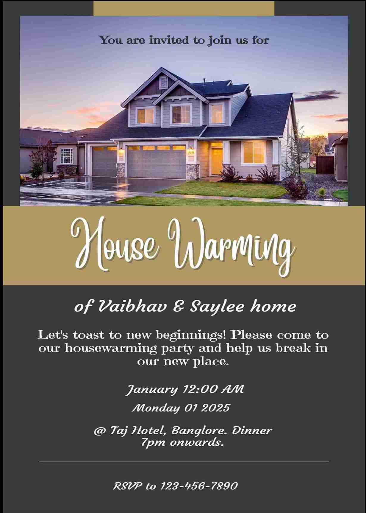 Design housewarming invitations for free - easyinvite