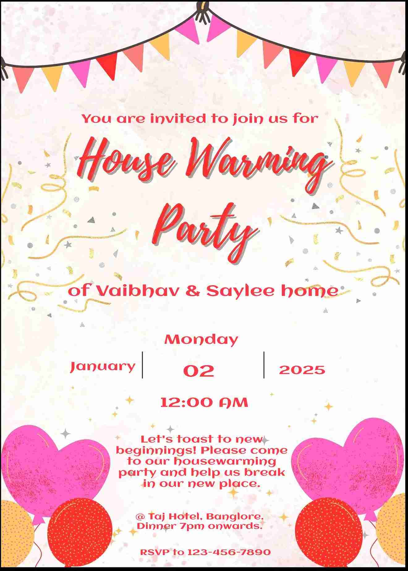 Free online housewarming invitation card maker - easyinvite