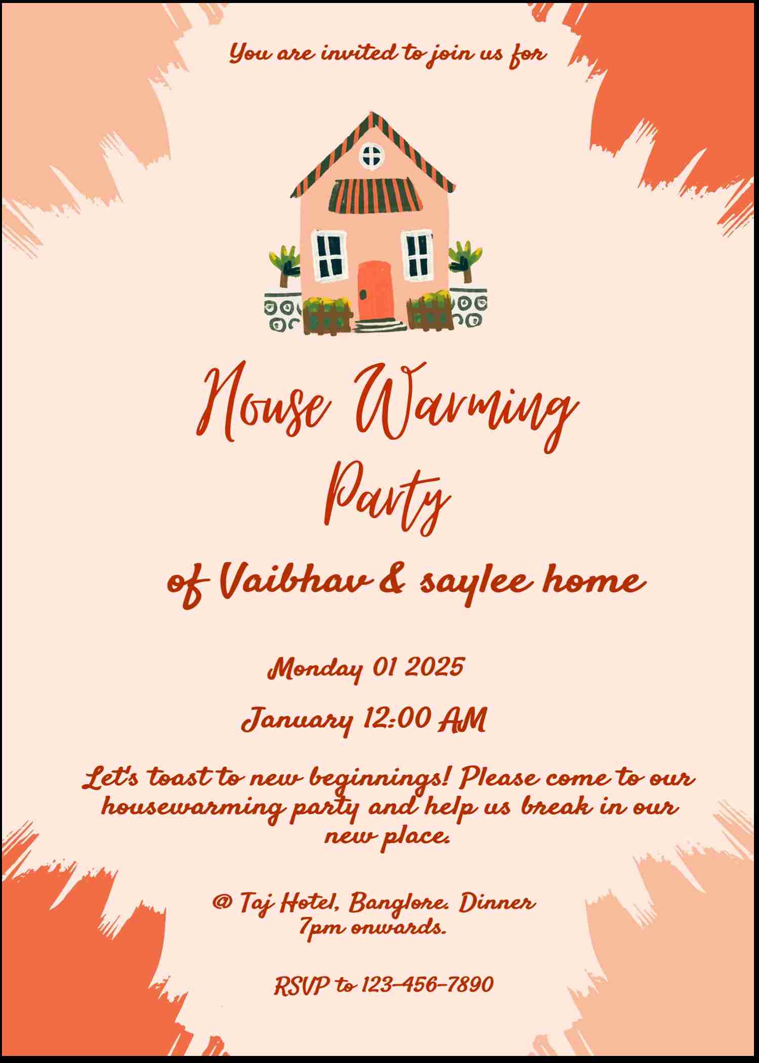 Personalized housewarming invitations - free and easy!