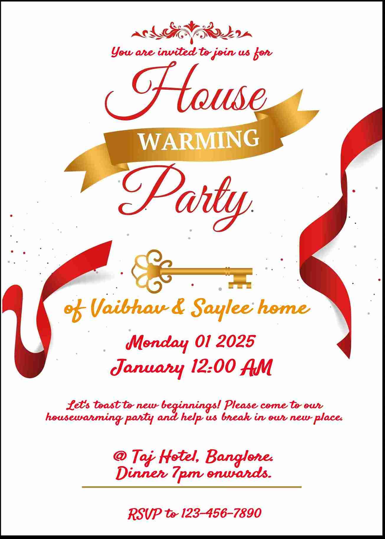 Personalized housewarming invitations - free and easy!